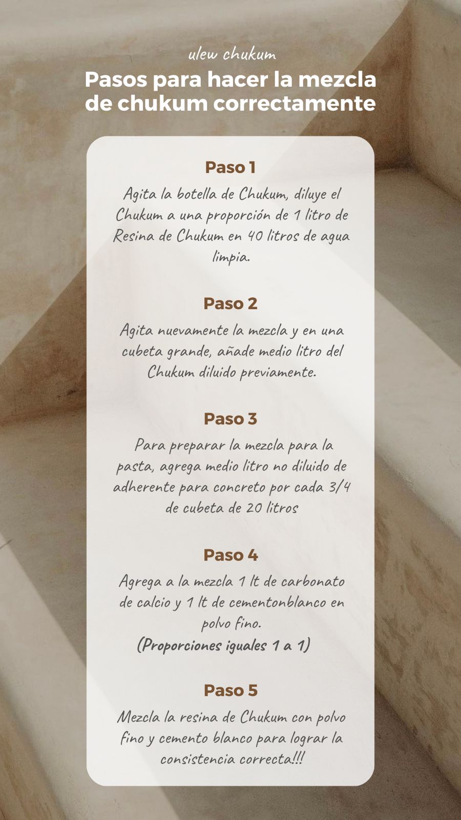 Kit de Chukum Natural - Todo Incluído - Rinde 20 m2 – M&P